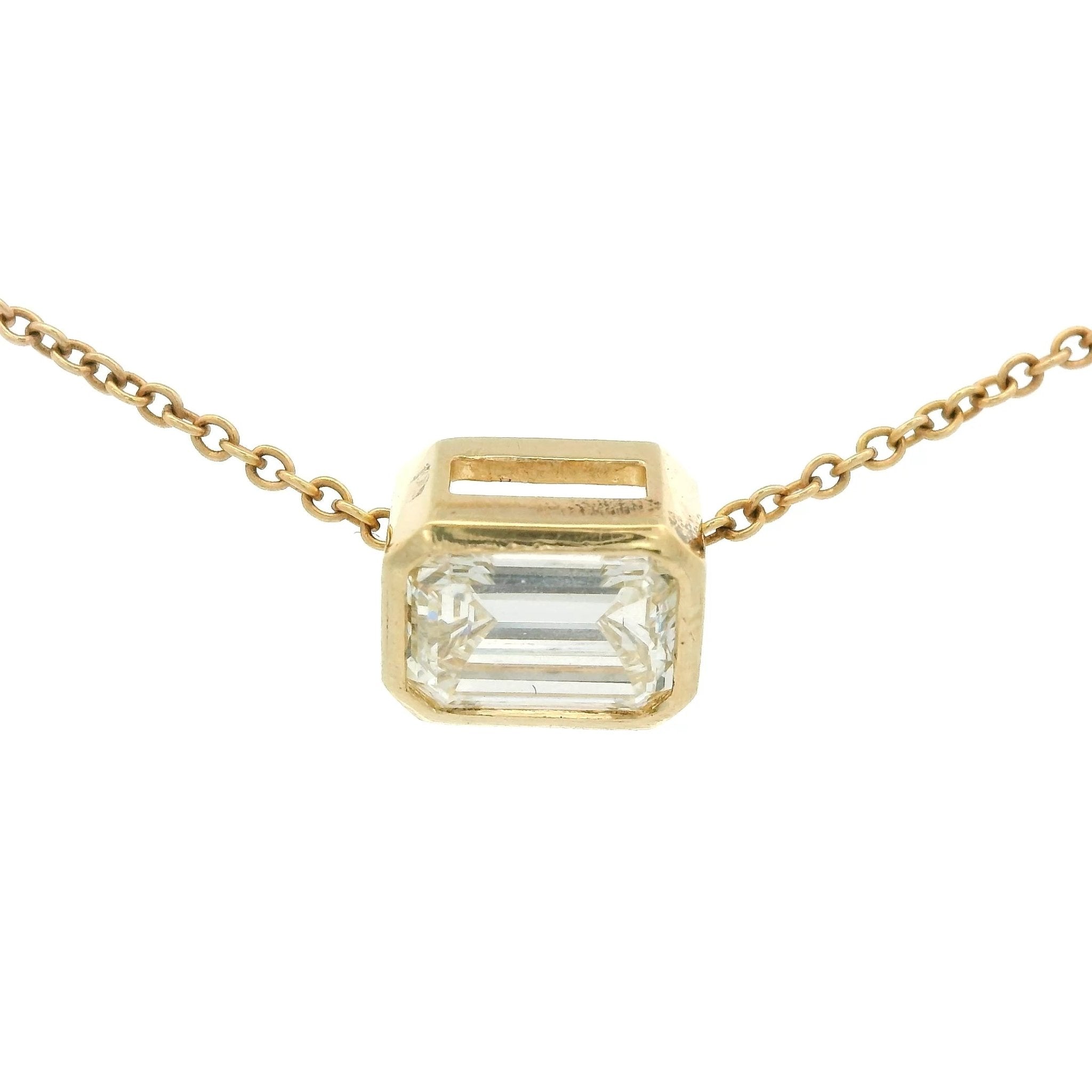 Custom Emerald Cut Diamond Pendant – Forever Rox Fine Jewelry